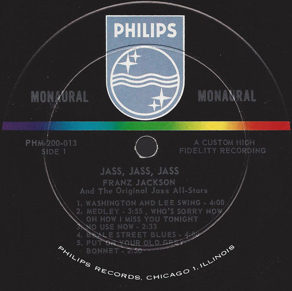 Buy Franz Jackson And His Original Jass All-Stars : Jass, Jass, Jass (LP, Album, Mono) Online ...